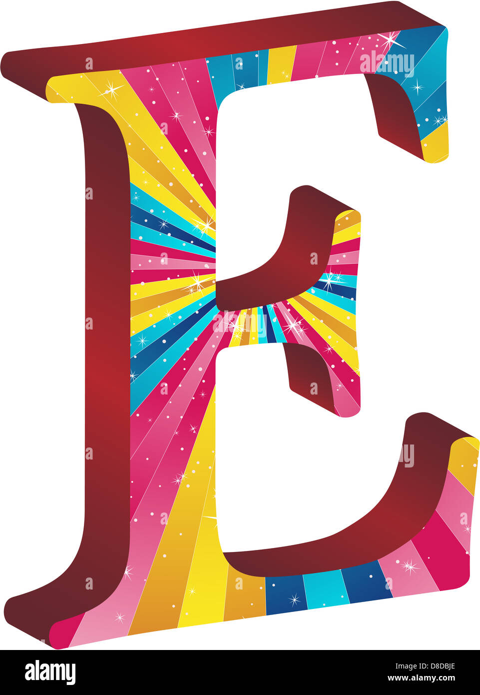 Colored alphabet with stripes and stars Stock Photo - Alamy