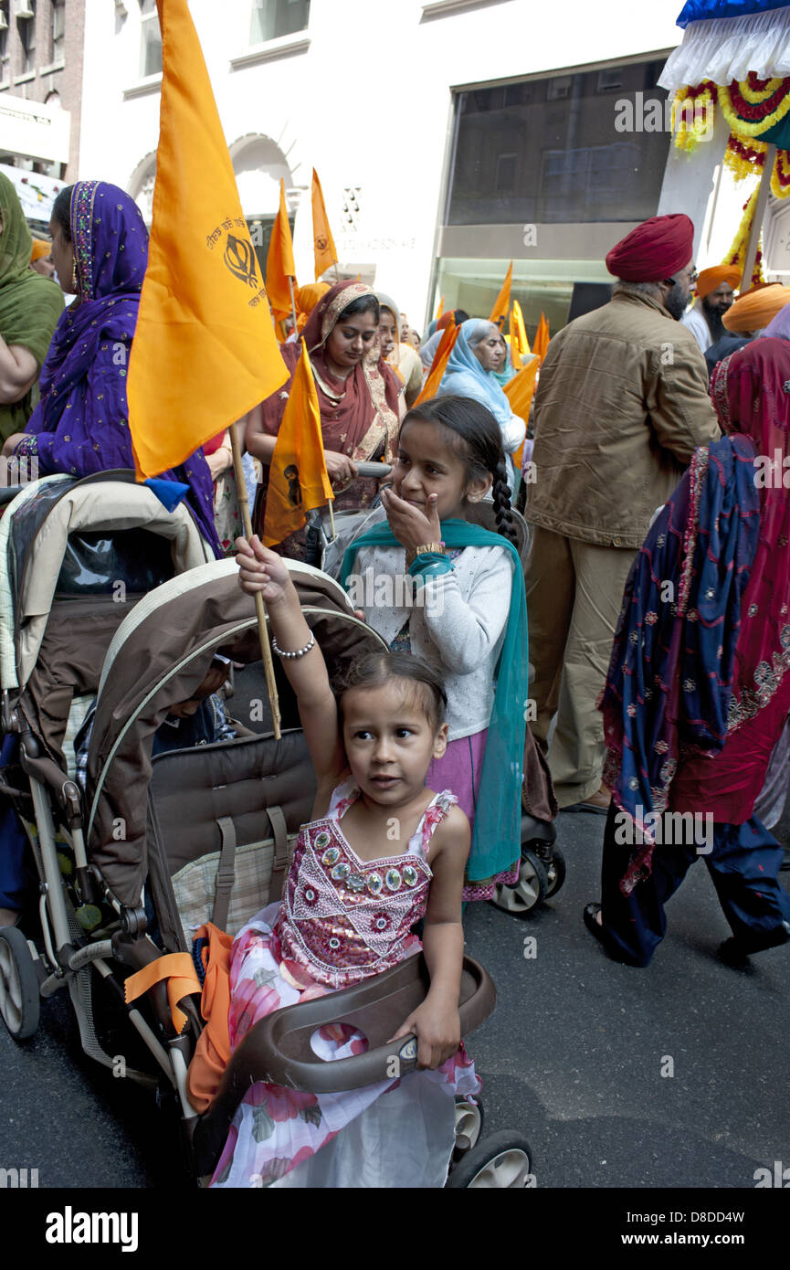 The twenty-fifth annual Sikh Day Parade on Madison Avenue in Manhattan ...