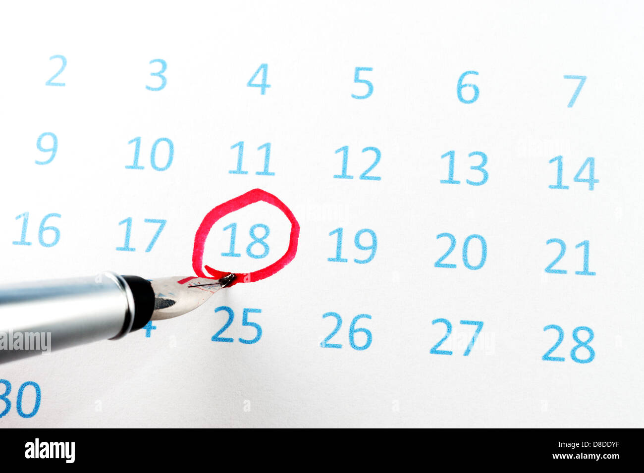 Calendar mark hi-res stock photography and images - Alamy
