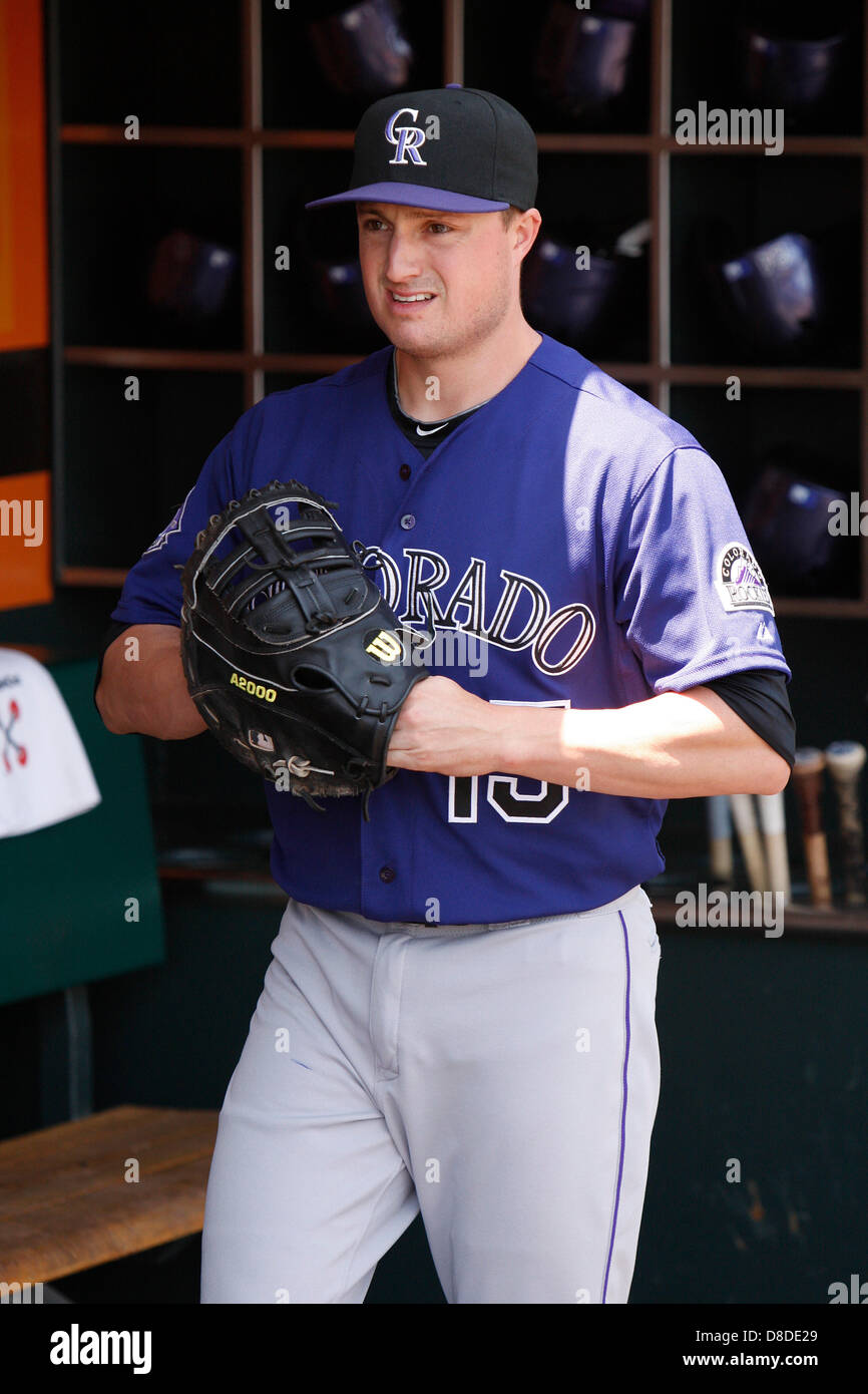 San Francisco, California, USA. 25th May, 2013. Colorado first baseman ...