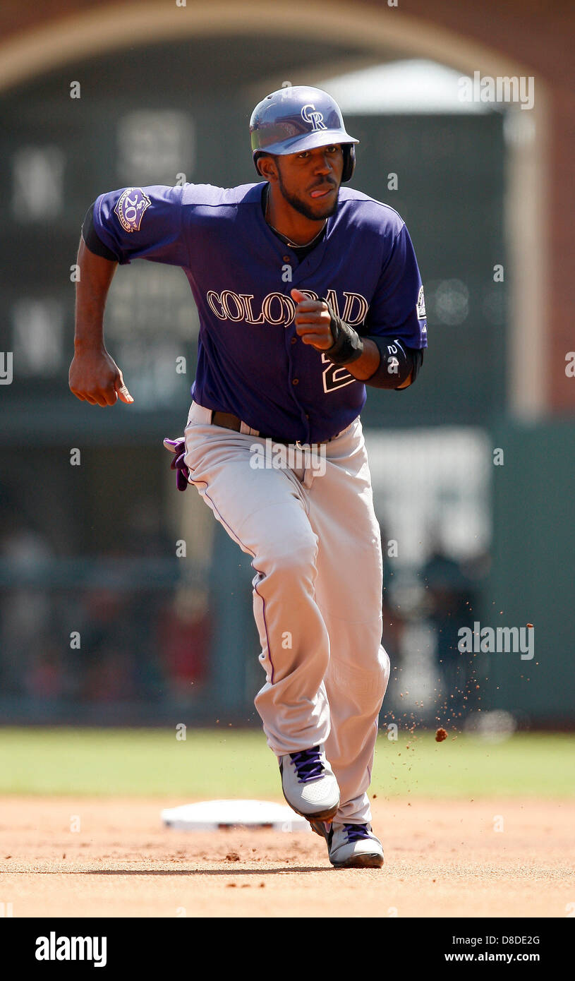 San Francisco, California, USA. 25th May, 2013. Colorado outfielder ...