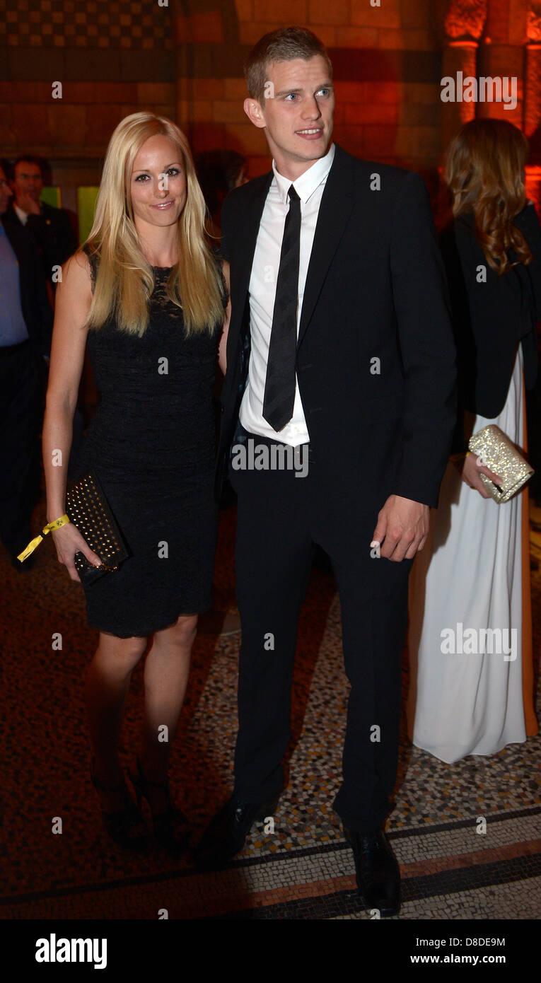 London, UK. 26th May, 2013. Dortmund's Sven Bender and his girlfriend ...