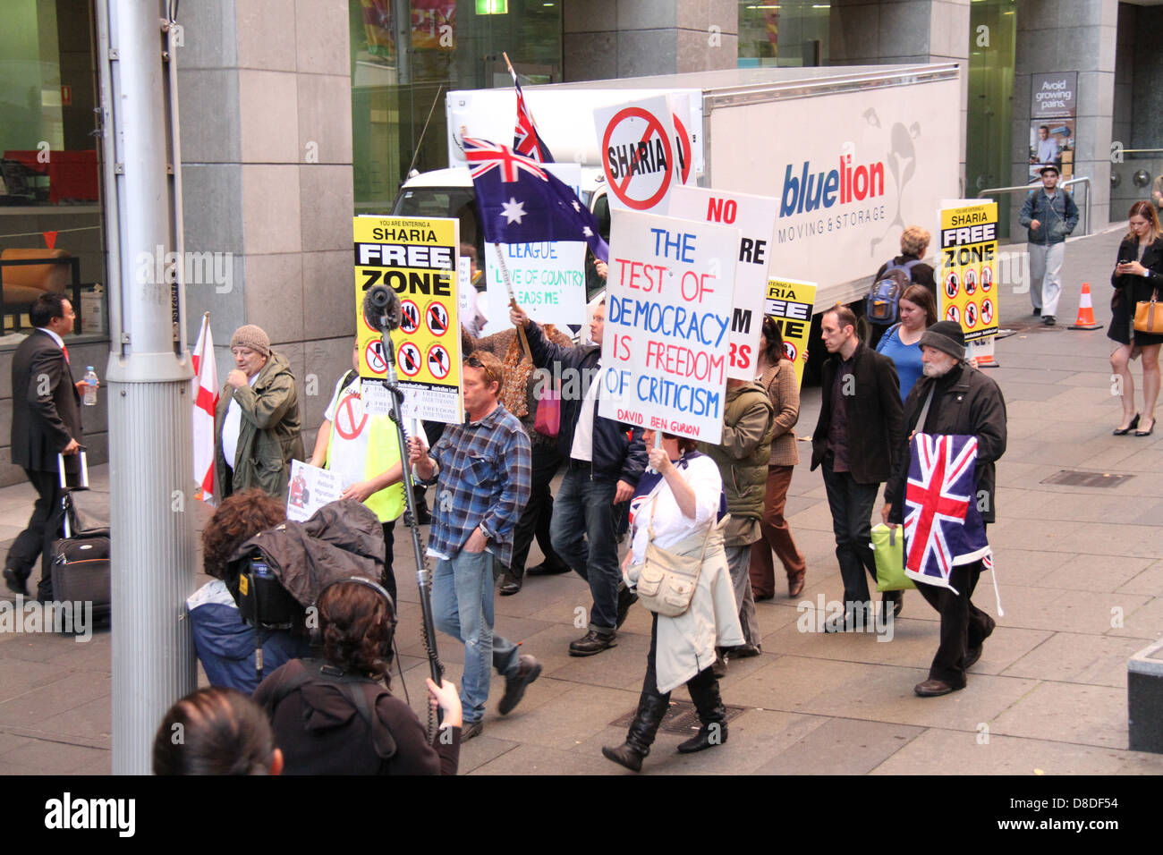 Australian defence league protest over hi-res stock photography and ...