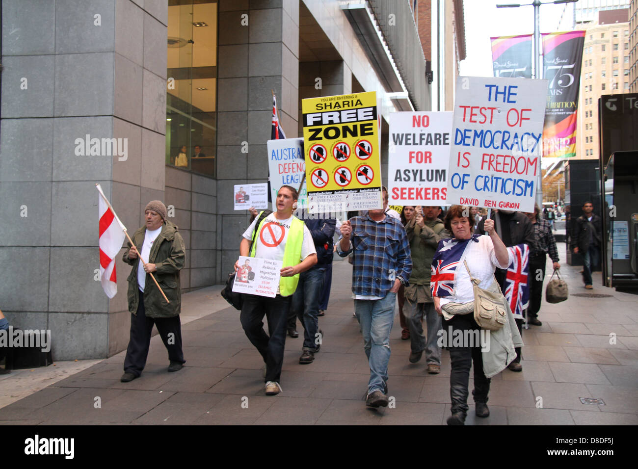 Australian Defence League protest over murder of soldier Lee Rigby ...