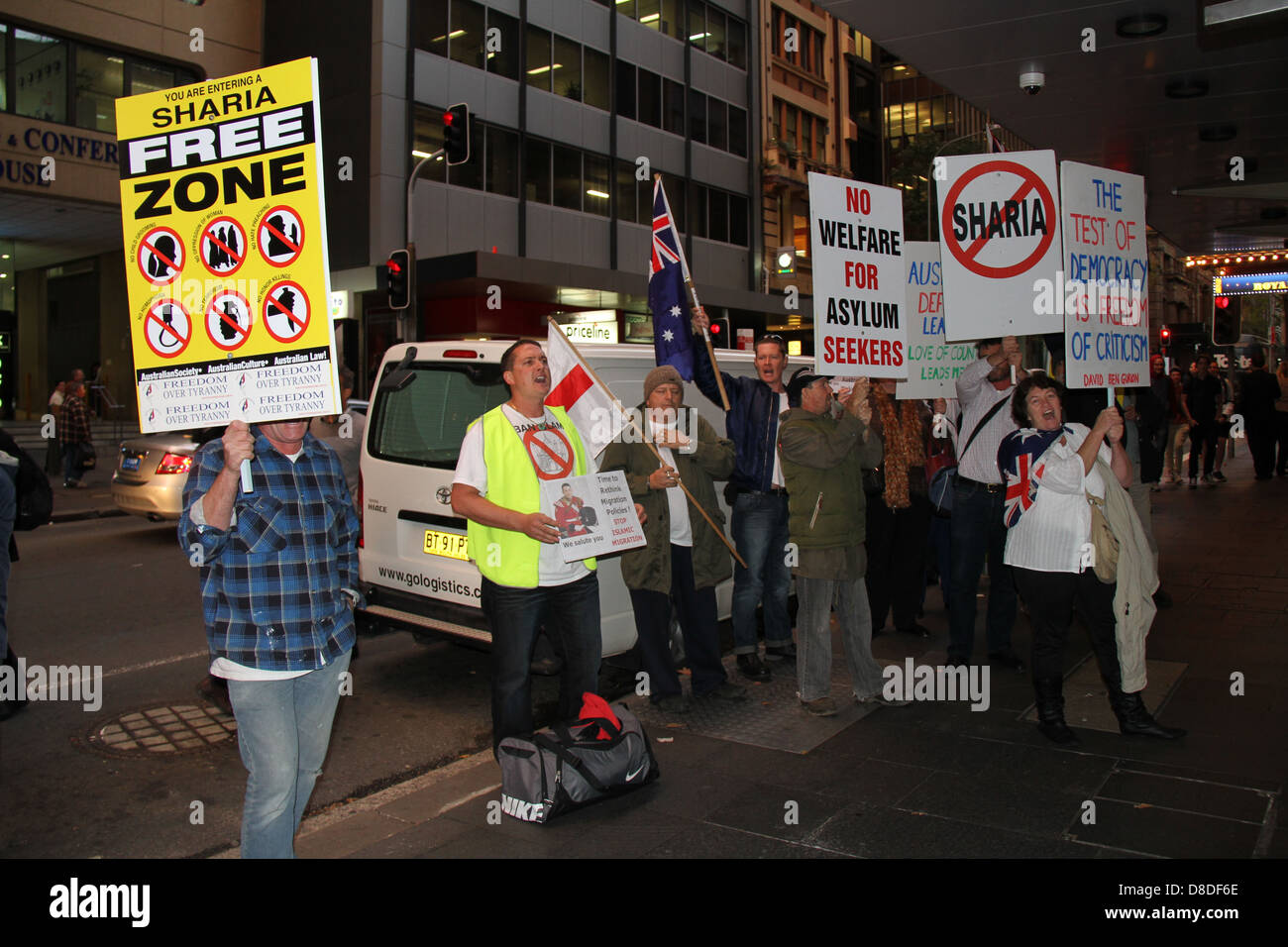 Australian Defence League protest over murder of soldier Lee Rigby ...