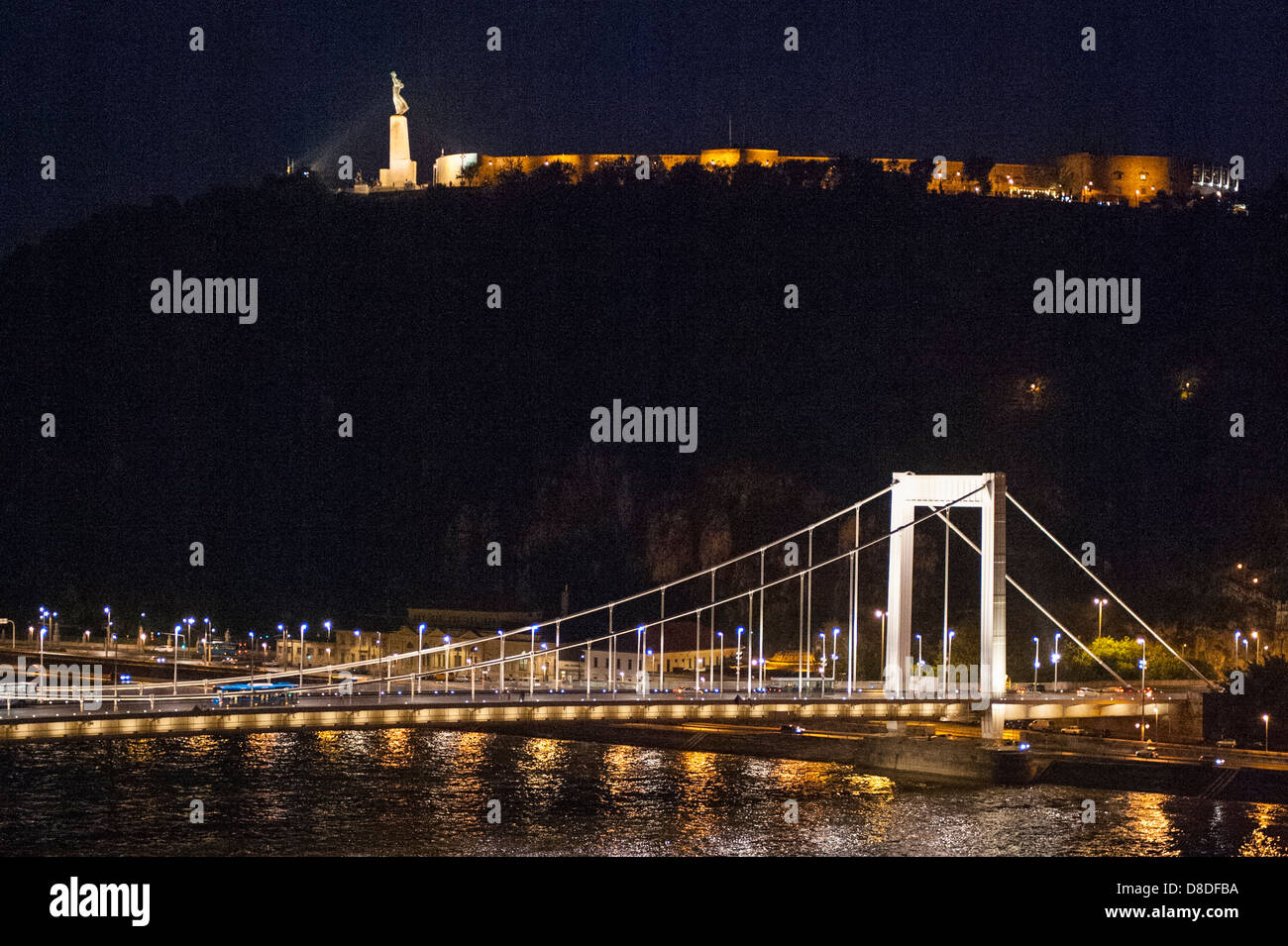 Hungary Budapest Elizabeth Erzsebet Hid Bridge Citadel Gellert Hill at ...