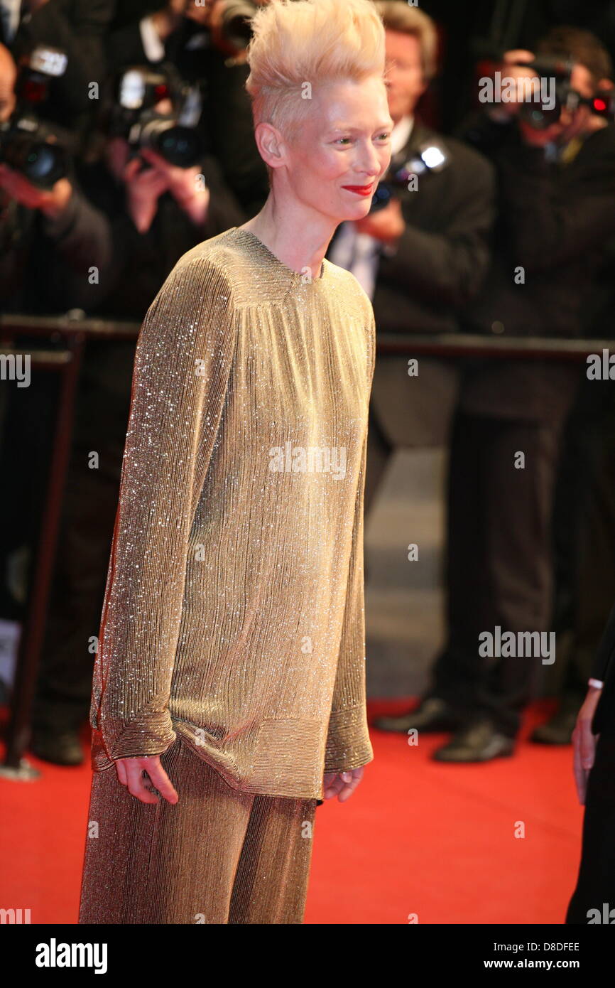 Cannes, France. 25th May, 2013. Actress Tilda Swinton at Only Lovers ...
