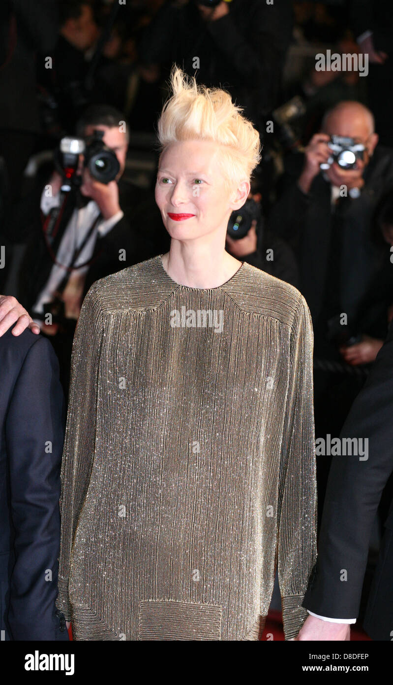 Cannes, France. 25th May, 2013. Actress Tilda Swinton at Only Lovers ...