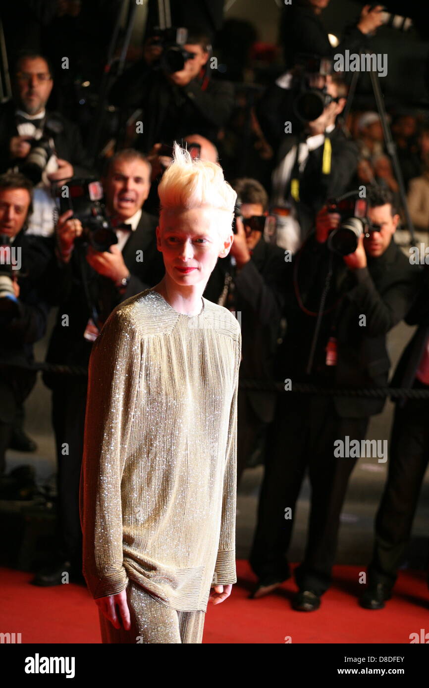 Cannes, France. 25th May, 2013. Actress Tilda Swinton at Only Lovers ...