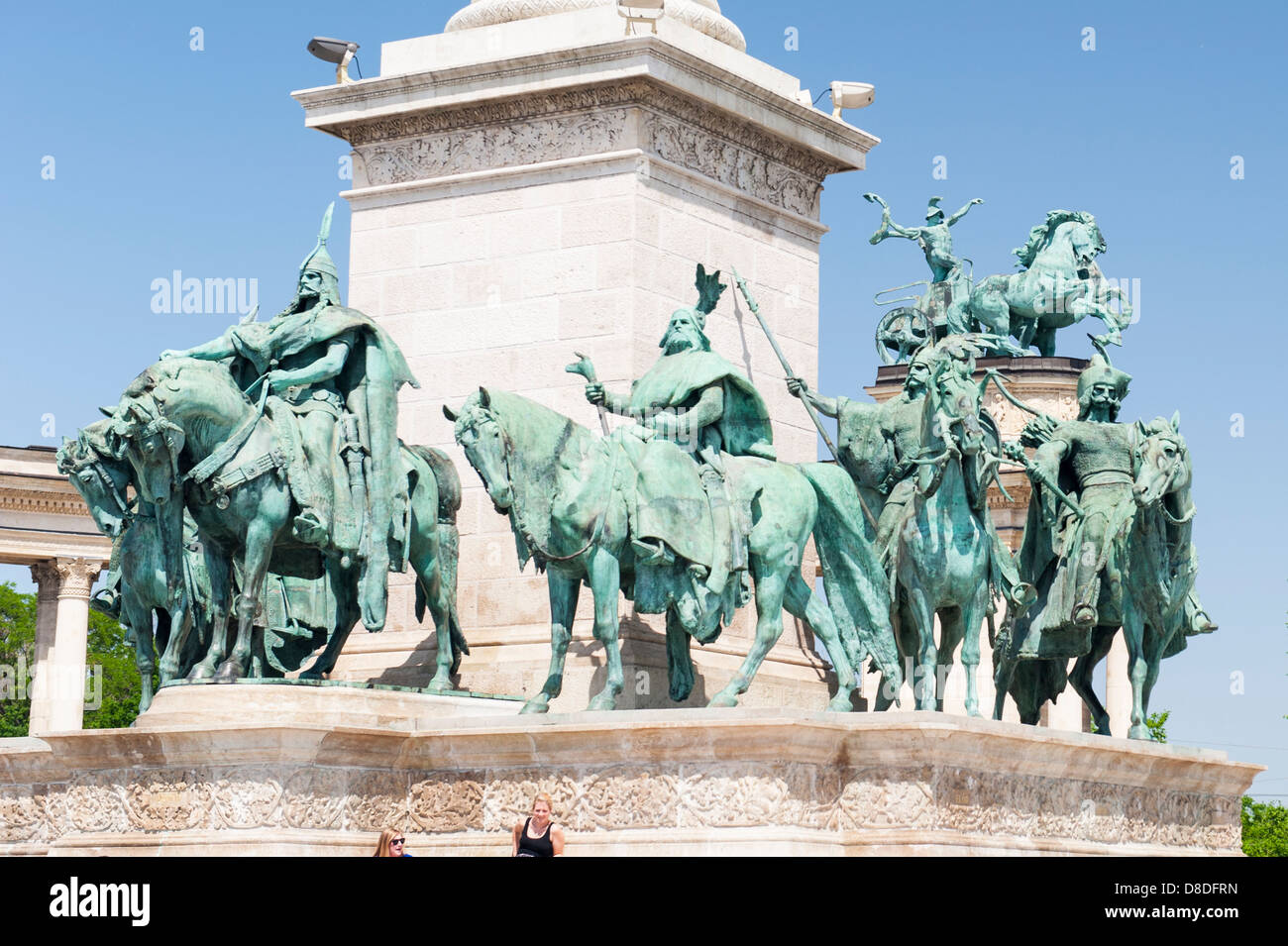 Hungary Budapest Heroes Square Millennium Monument statue sculpture ...