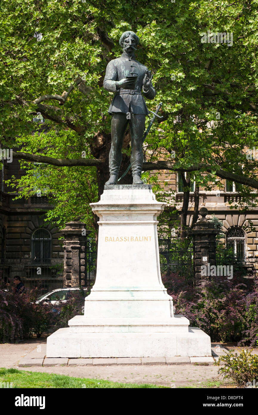 Hungary Budapest statue sculpture bronze Baron Balint Balassi de Kekko ...
