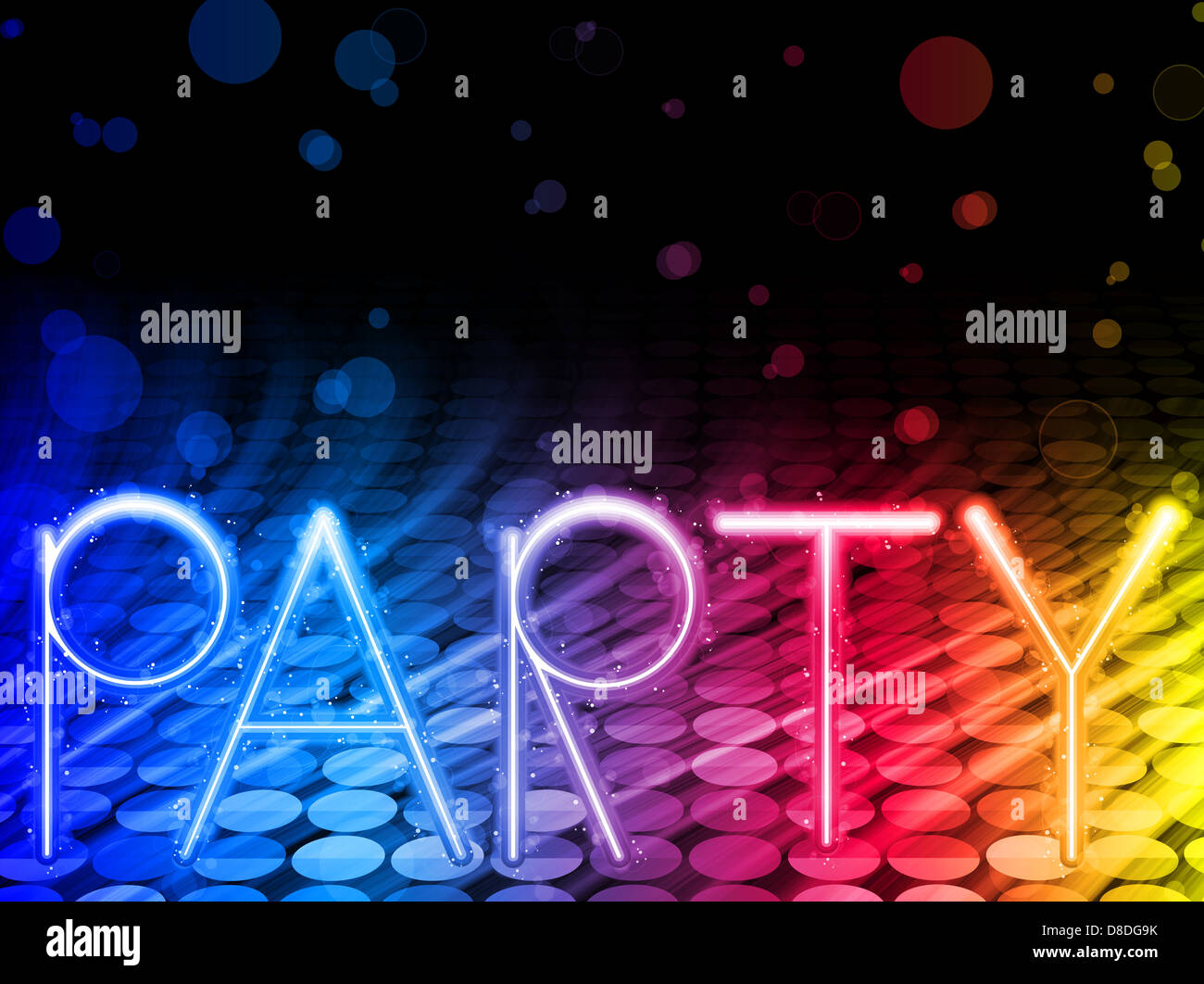 Vector - Party Abstract Colorful Waves on Black Background Stock Photo ...