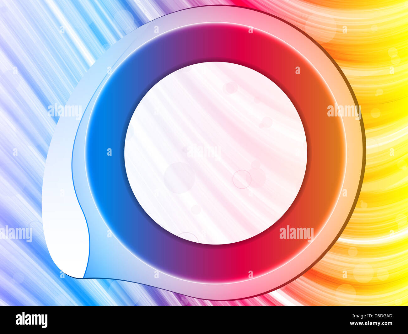 Vector - Rainbow Circle Border with Sparkles and Swirls Stock Photo - Alamy