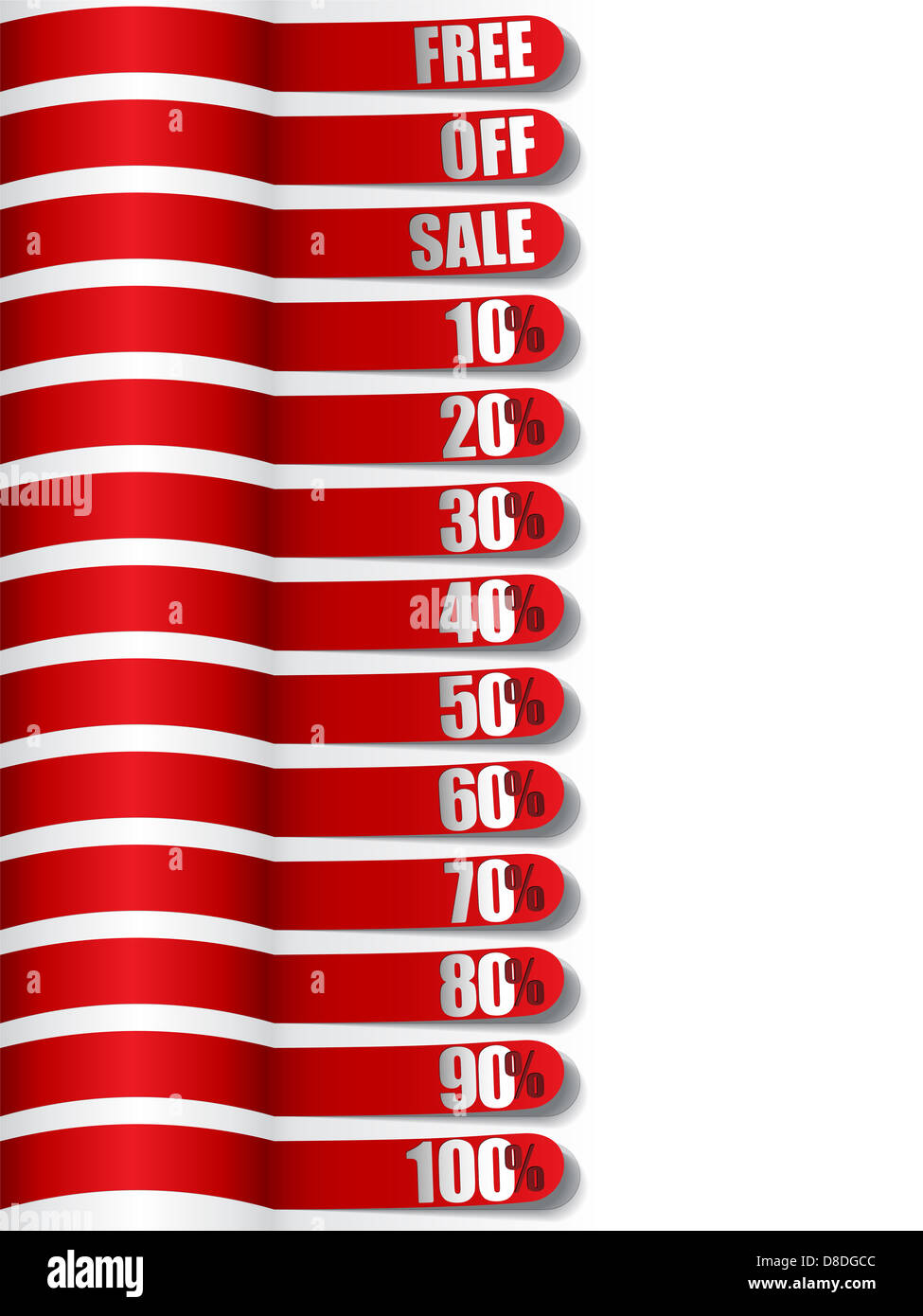 Vector - Set of Red Sale Stickers Stock Photo - Alamy