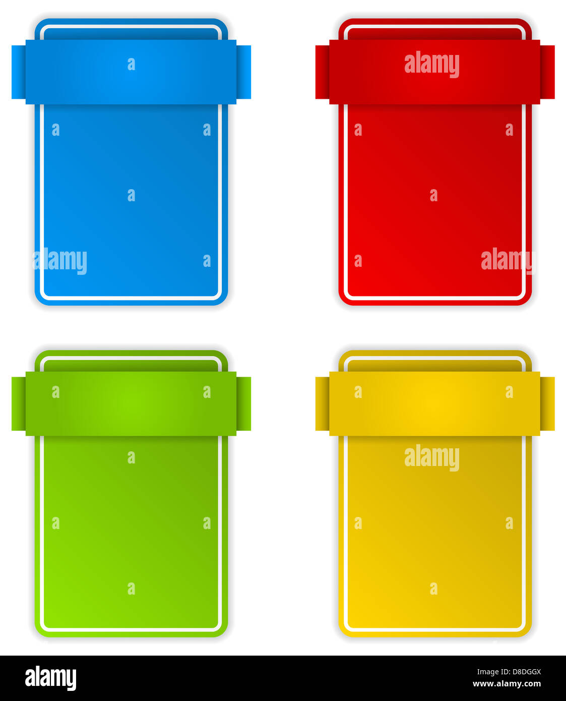 Vector - Set of Colorful Text Box Stock Photo - Alamy