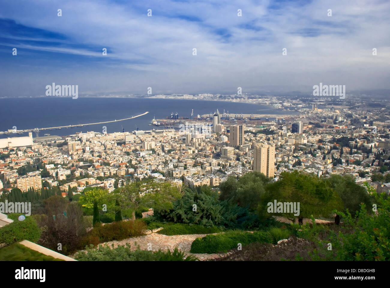 Panorama of Haifa city from Israel Stock Photo - Alamy