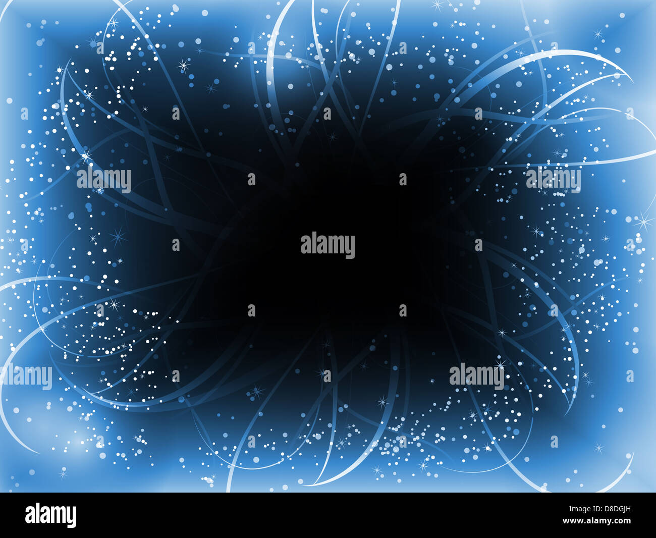 Infinite Perspective Blue Stars Background Stock Photo - Alamy