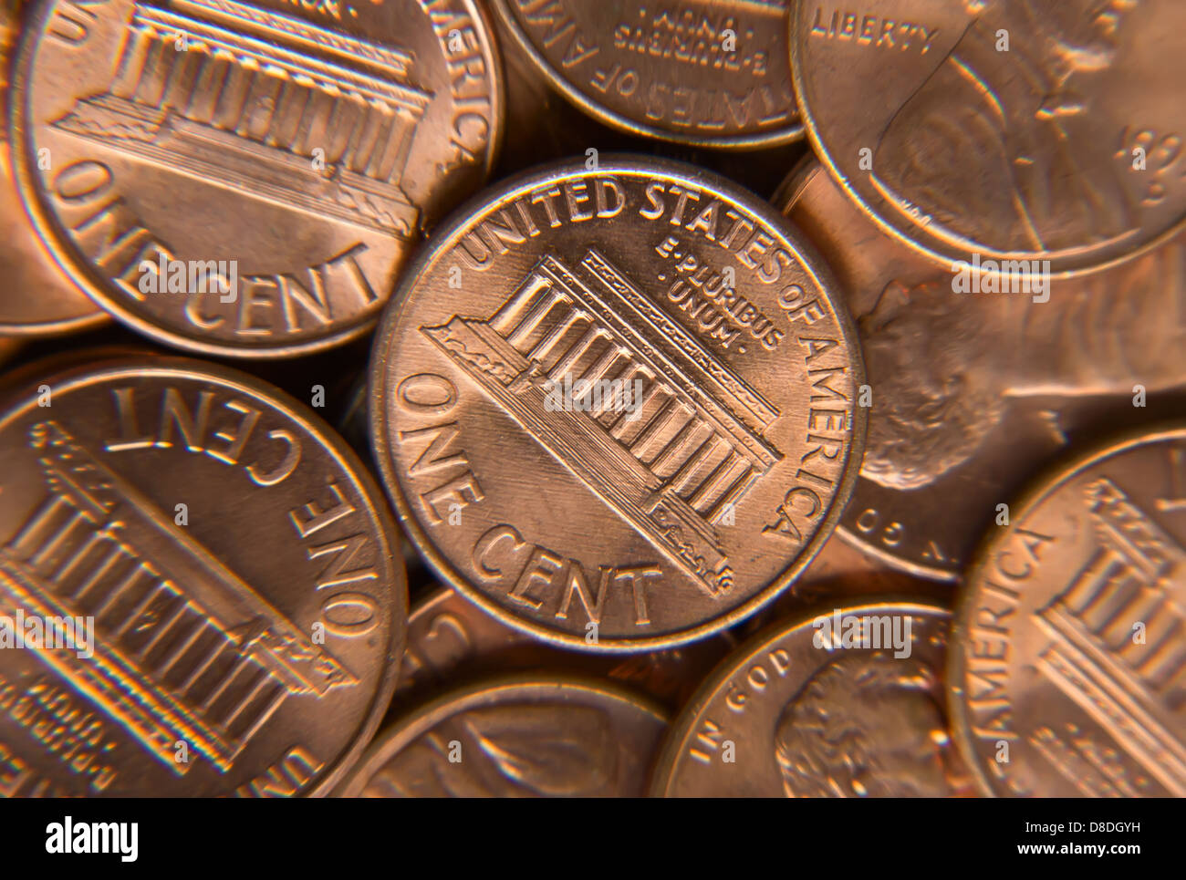 Huge pile of the US coins Stock Photo - Alamy