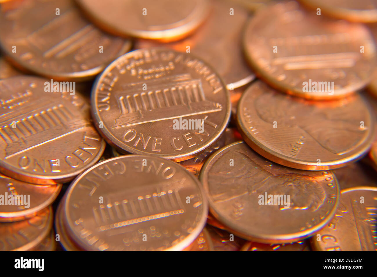 Huge pile of the US coins Stock Photo - Alamy