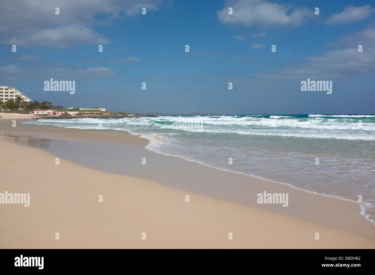 the beach and sea at grandes playas, corralejo, fuerteventura, canary ...