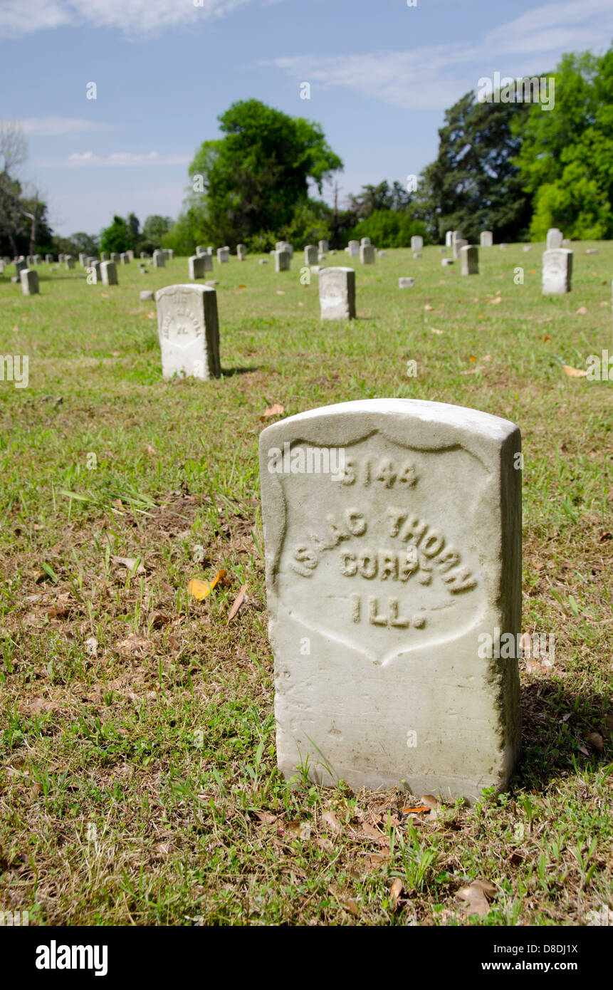 Mississippi, Vicksburg. Vicksburg National Military Park. Vicksburg National Cemetery, est. 1866 ...