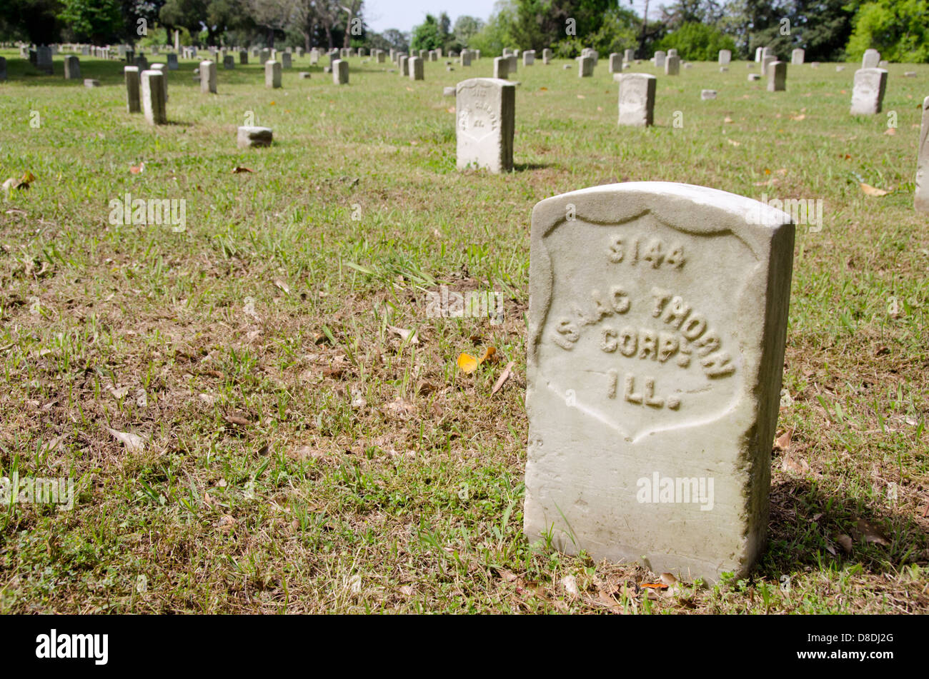 Mississippi, Vicksburg. Vicksburg National Military Park. Vicksburg National Cemetery, est. 1866 ...