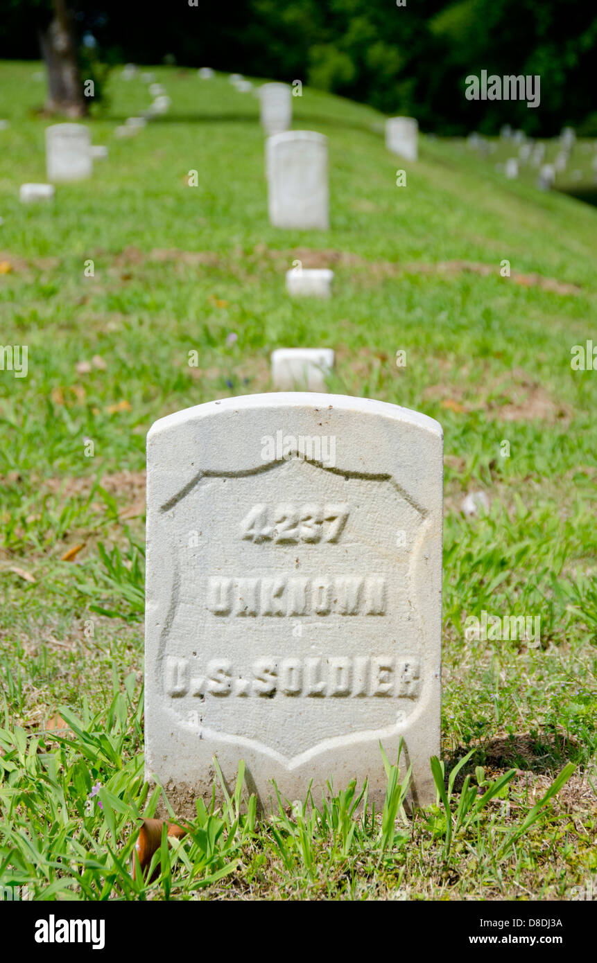 Mississippi, Vicksburg. Vicksburg National Military Park. Vicksburg National Cemetery, est. 1866 ...