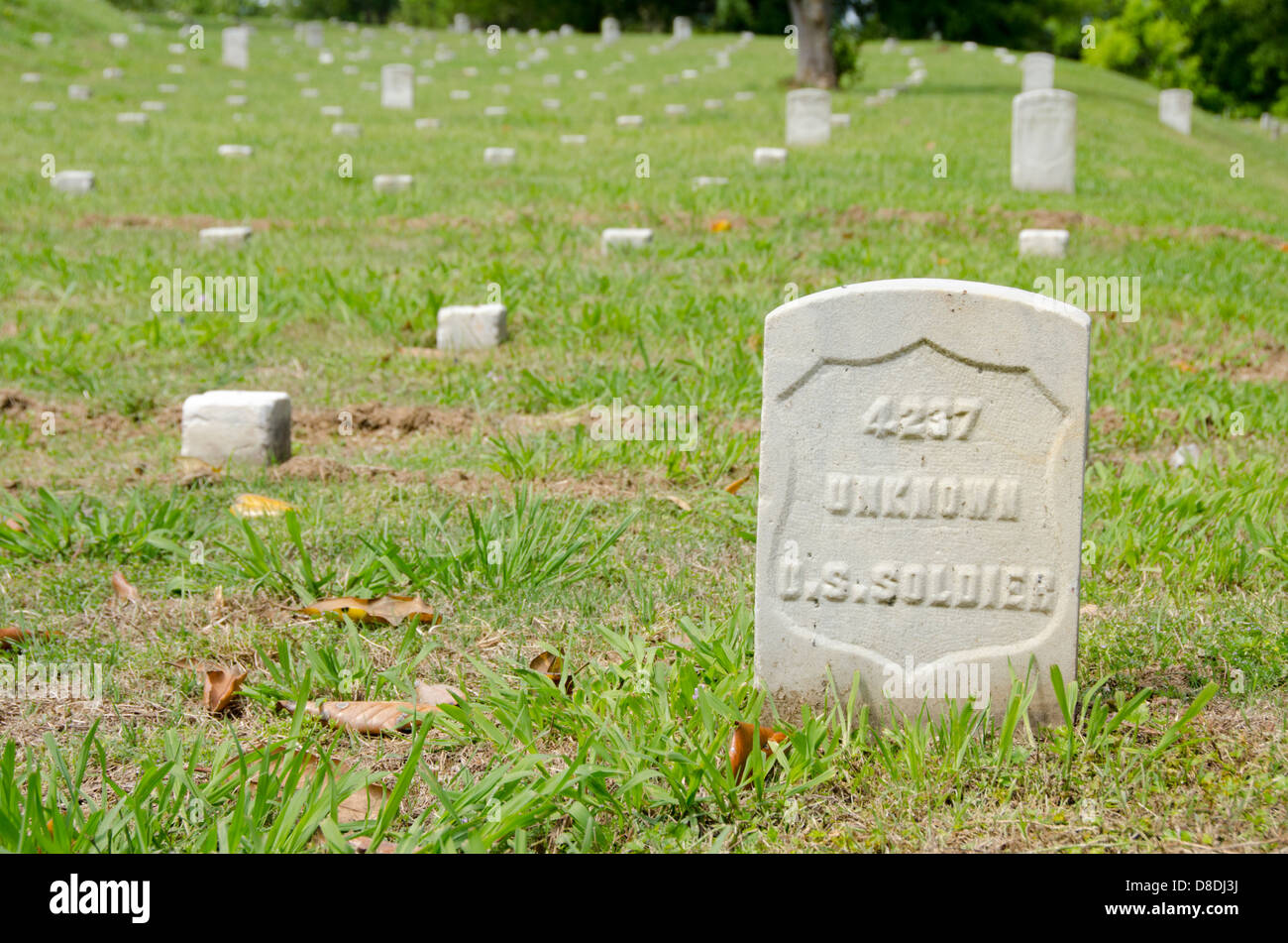Mississippi, Vicksburg. Vicksburg National Military Park. Vicksburg National Cemetery, est. 1866 ...