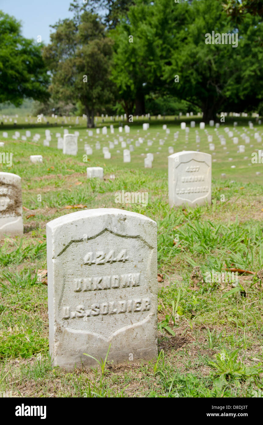Mississippi, Vicksburg. Vicksburg National Military Park. Vicksburg National Cemetery, est. 1866 ...