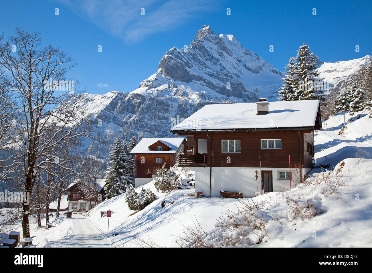 Winter in swiss alps (Braunwald, Glarus, Switzerland Stock Photo - Alamy