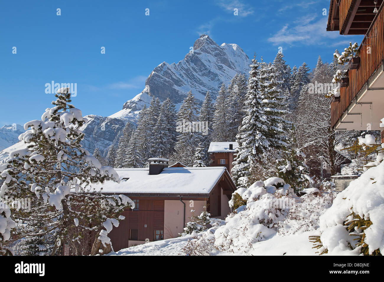 Winter in the swiss alps, Switzerland Stock Photo - Alamy
