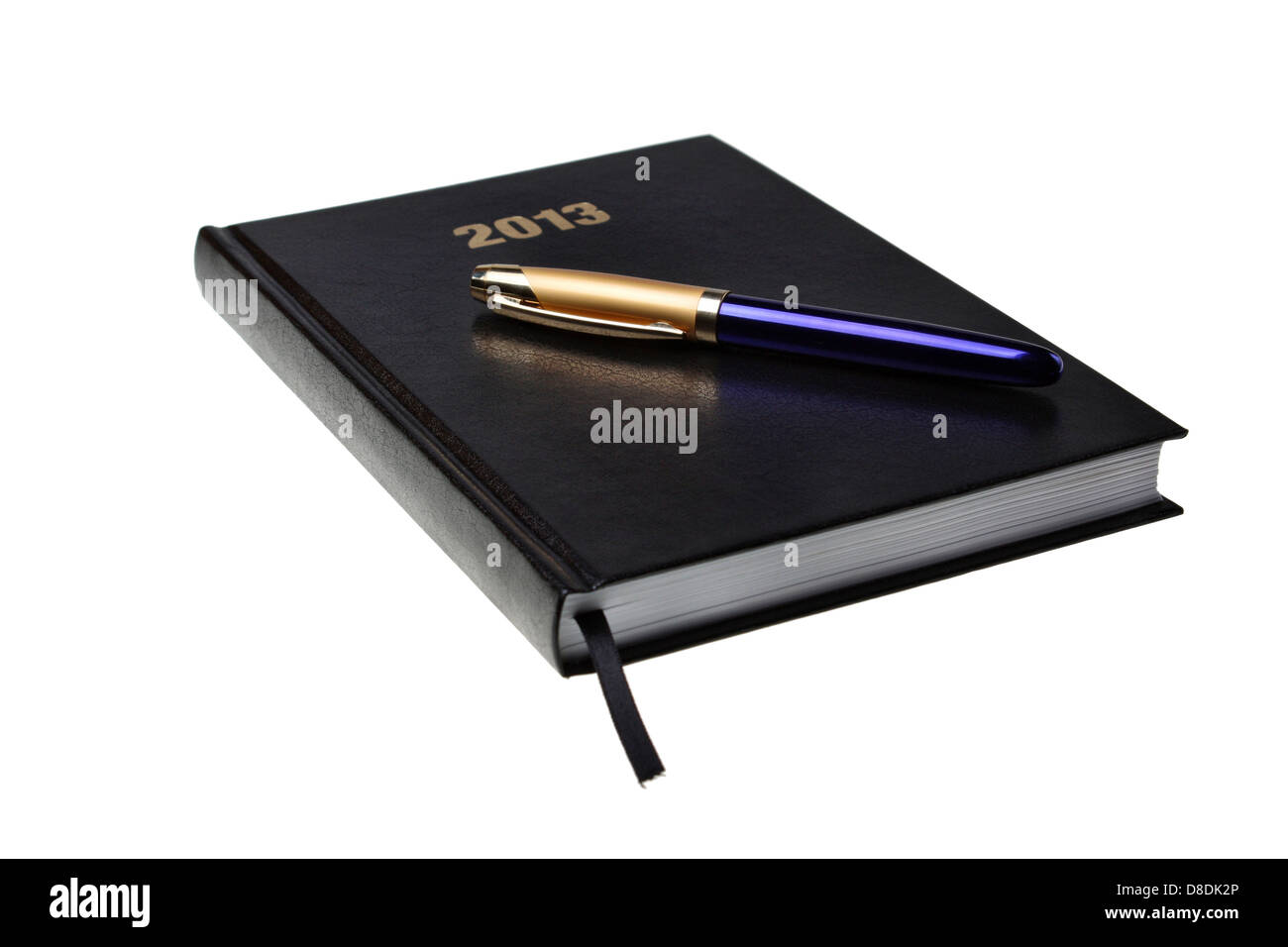 Agenda calendar, notes and a pen Stock Photo - Alamy