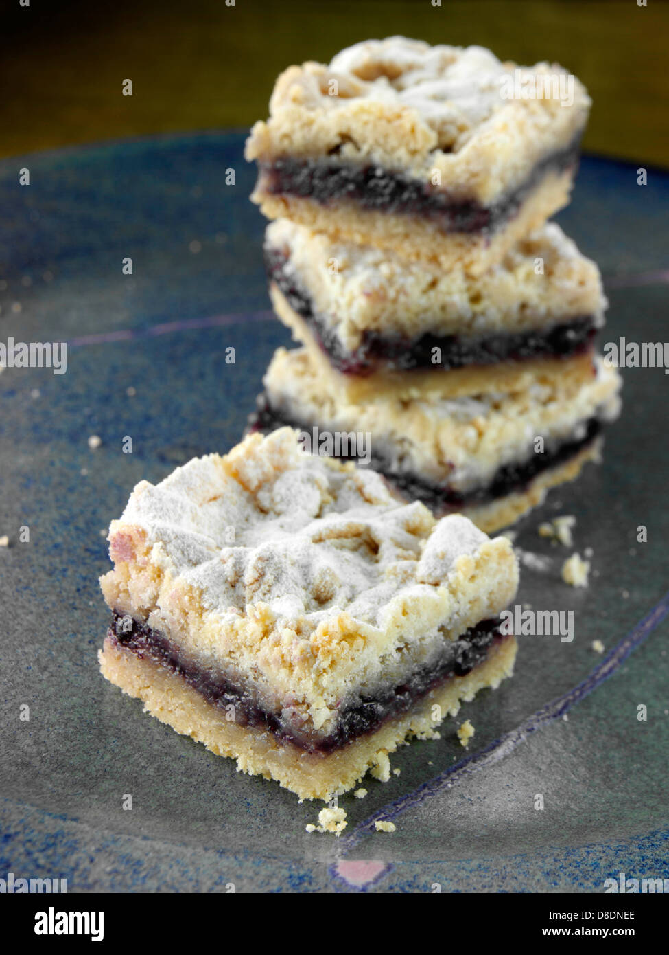 Blueberry shortbread American cookies snacks Stock Photo - Alamy