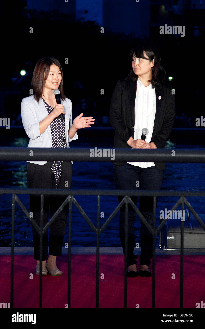 Tokyo, Japan. 26th May, 2013. - (L to R) The track and field athlete ...