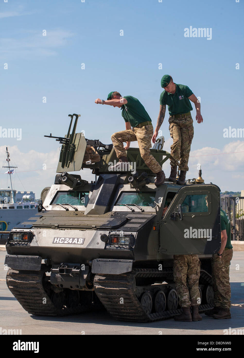 Liverpool, Merseyside, UK, 26th May, 2013. Viking Armoured Vehicle of ...