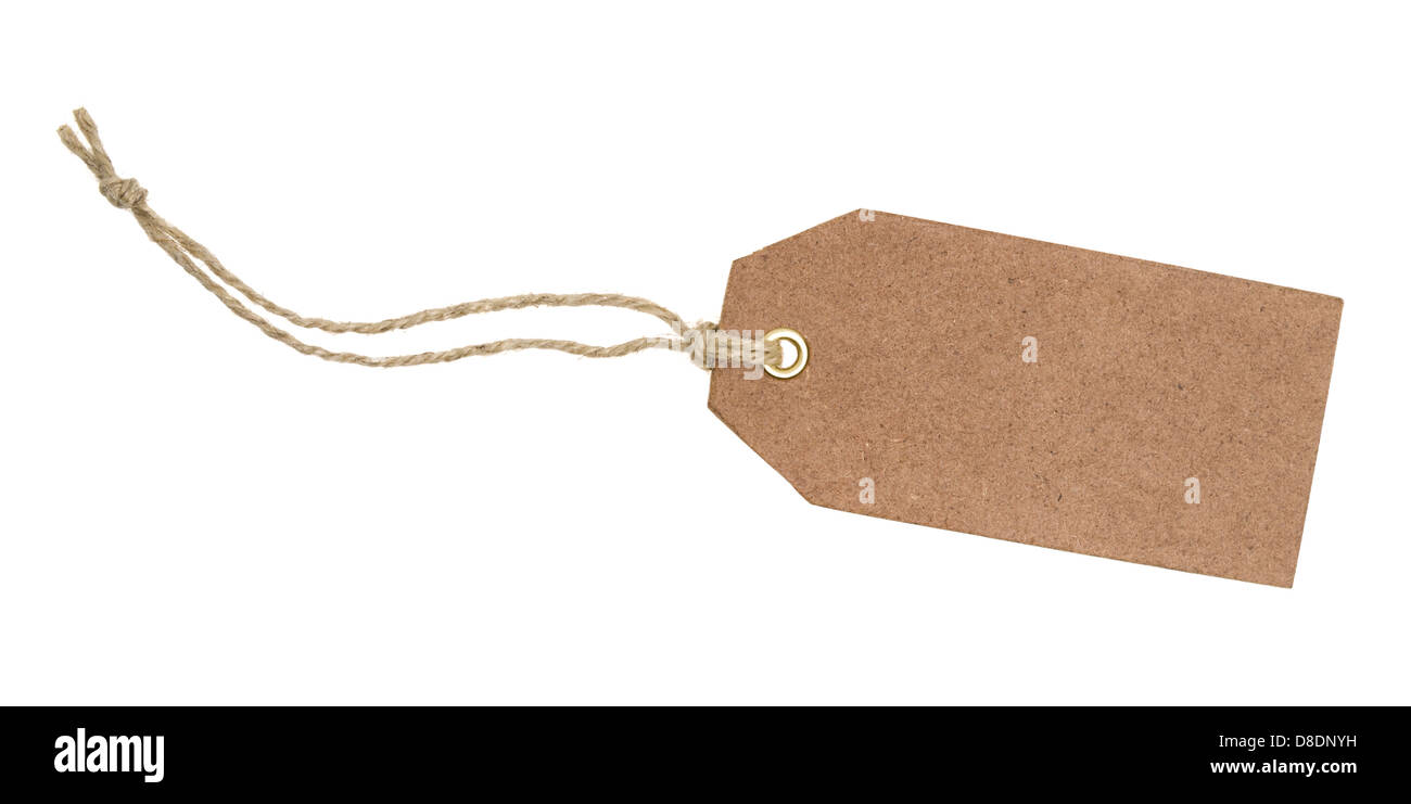 Blank brown tag Stock Photo - Alamy