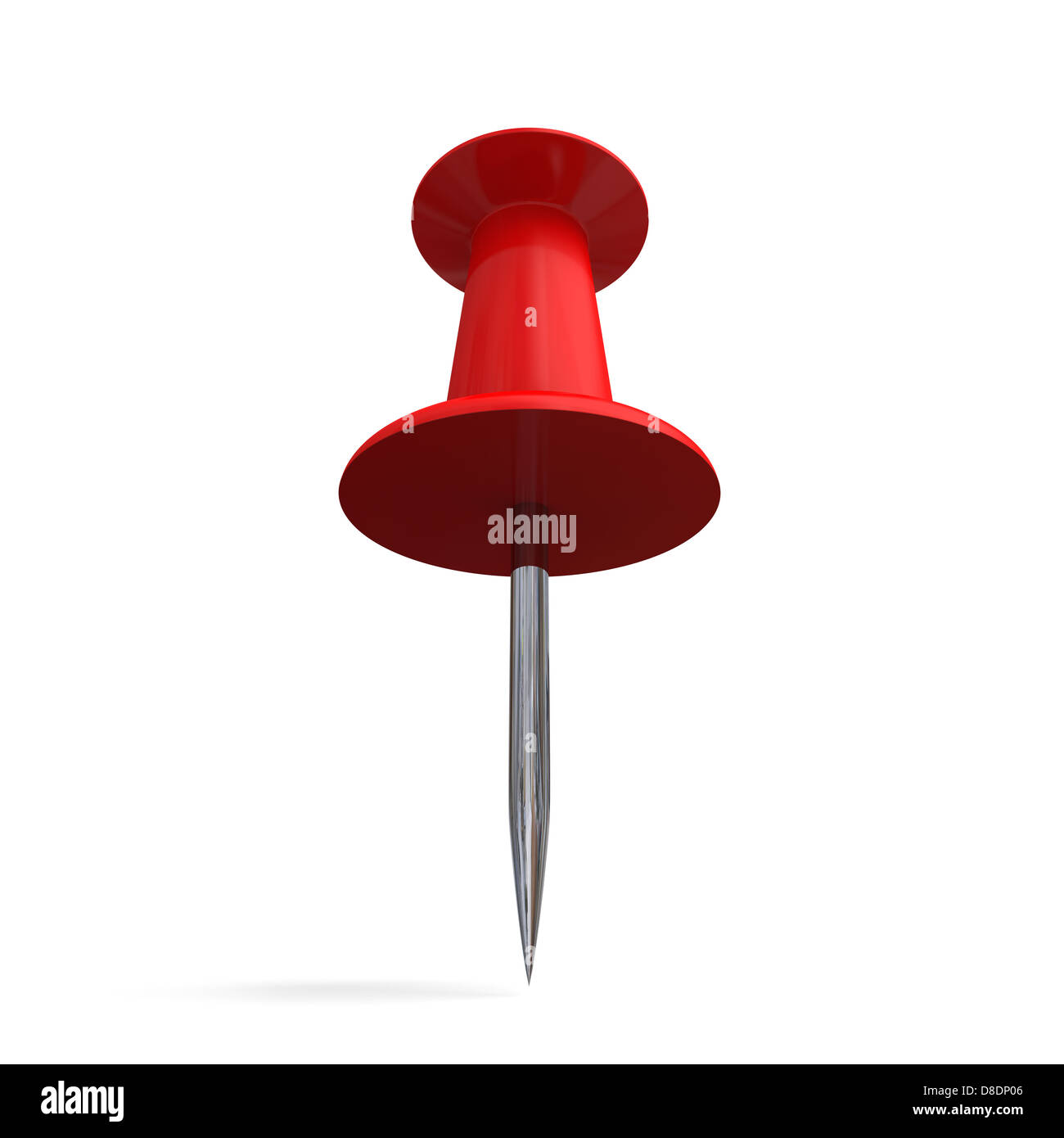 Red pin isolated on white background Stock Photo - Alamy