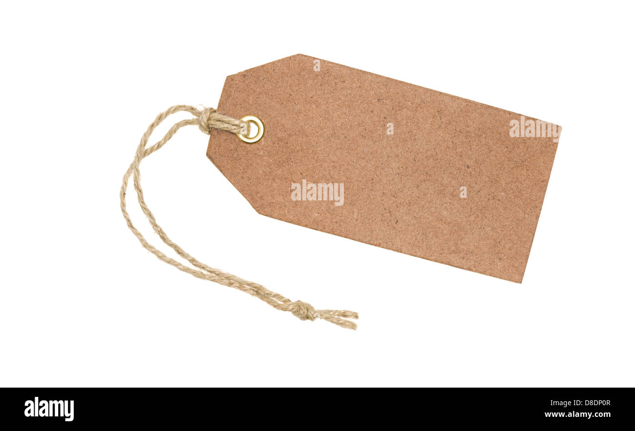 Blank brown tag Stock Photo - Alamy