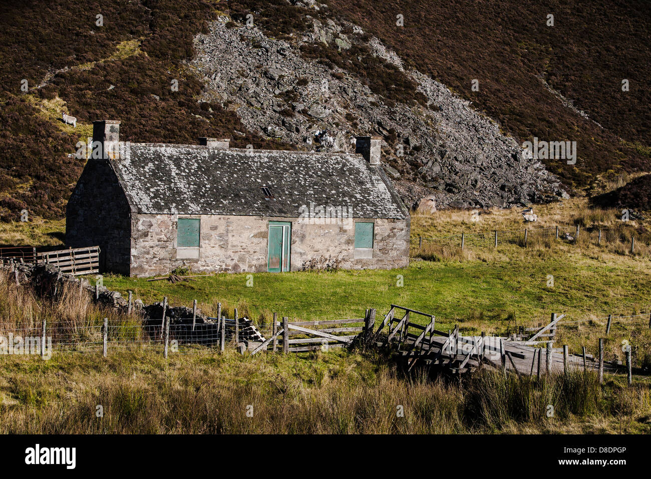 Derelict bothy on the Lecht in Aberdeenshire,Scotland Stock Photo - Alamy