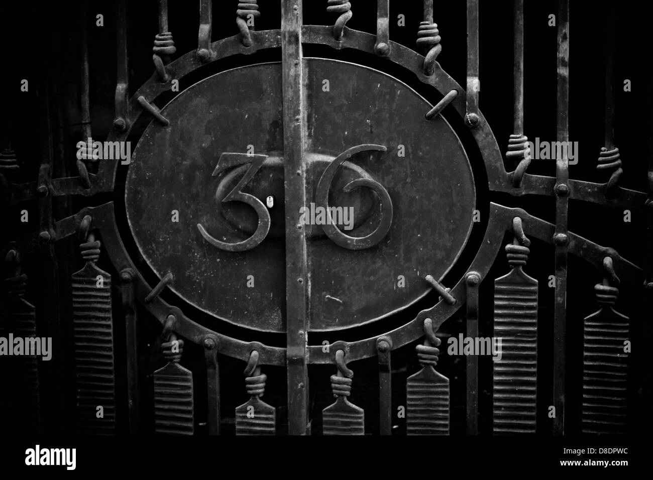 Wrought iron numbers hi-res stock photography and images - Alamy