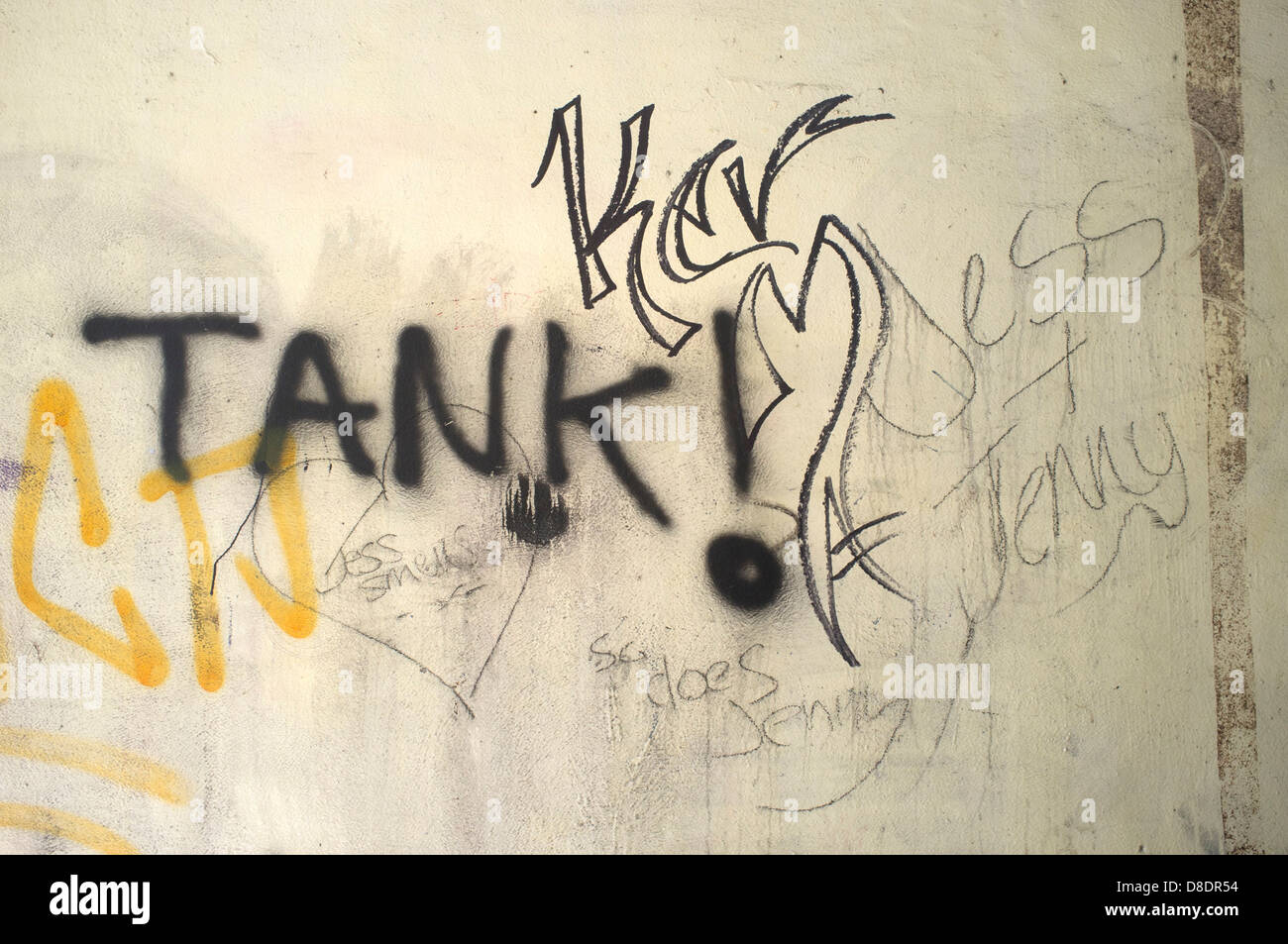 "Friendship" graffiti in a subway Stock Photo - Alamy
