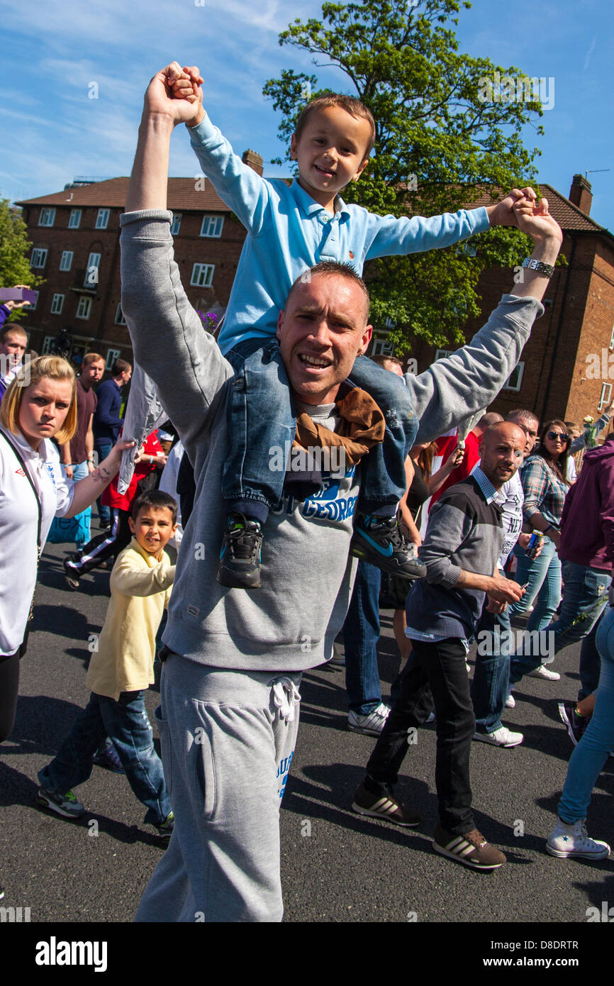 English defence league edl march in east london hi-res stock ...
