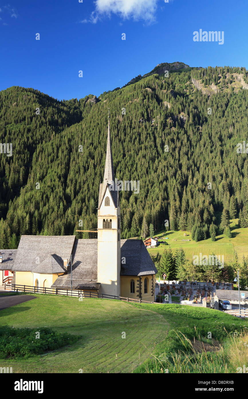 small church in Alba di Canazei, famuos small town in val di Fassa ...