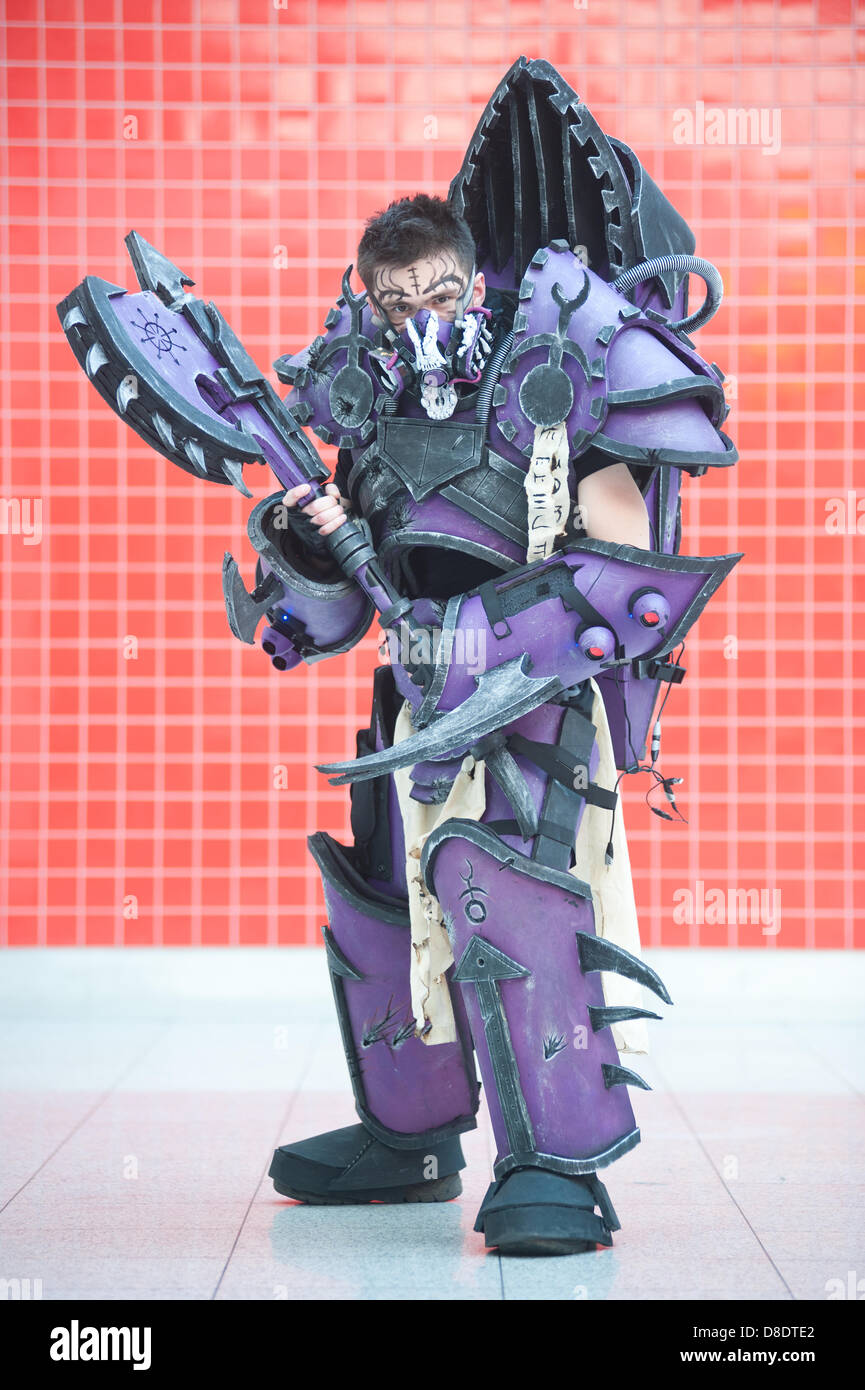 London, UK - 26 May 2013: George Pepper dressed as Slaanesh Raptor from ...