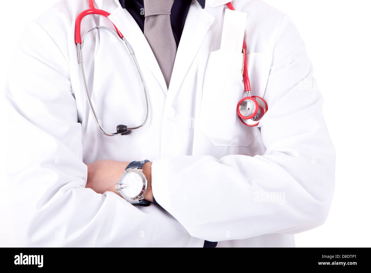 Young doctor posing, isolated over white background Stock Photo - Alamy
