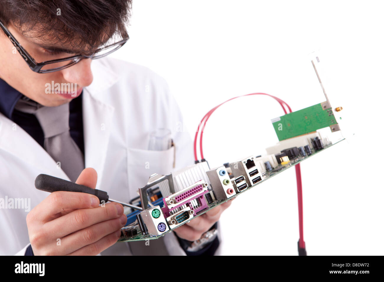 Computer Engineer, isolated over white background Stock Photo - Alamy