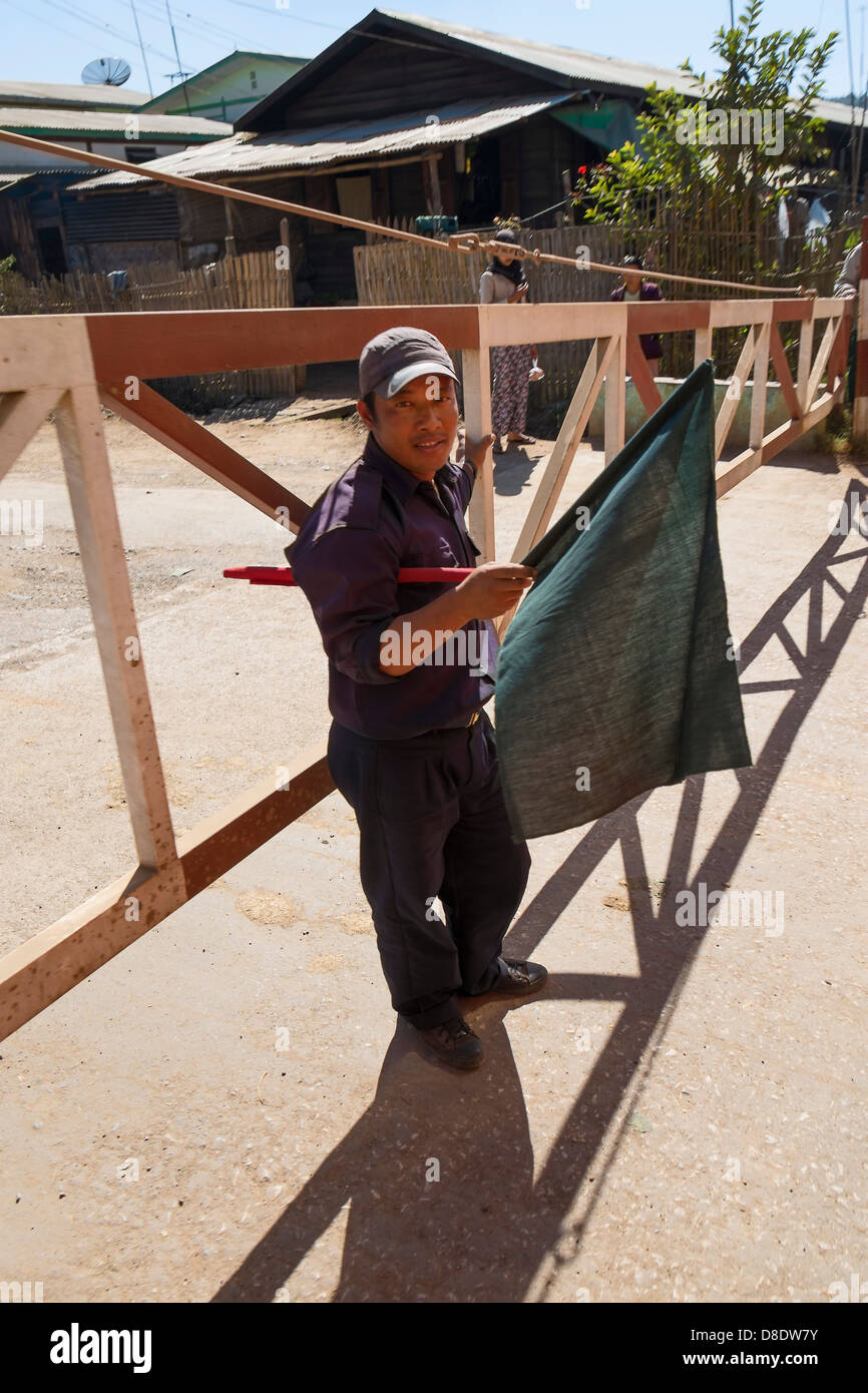 Attendant, Aungban, Myanmar Stock Photo - Alamy