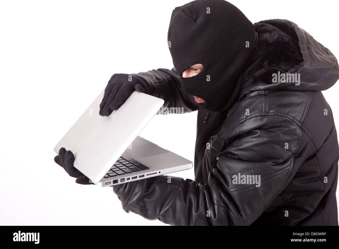 Computer Hacker, isolated over white background Stock Photo - Alamy