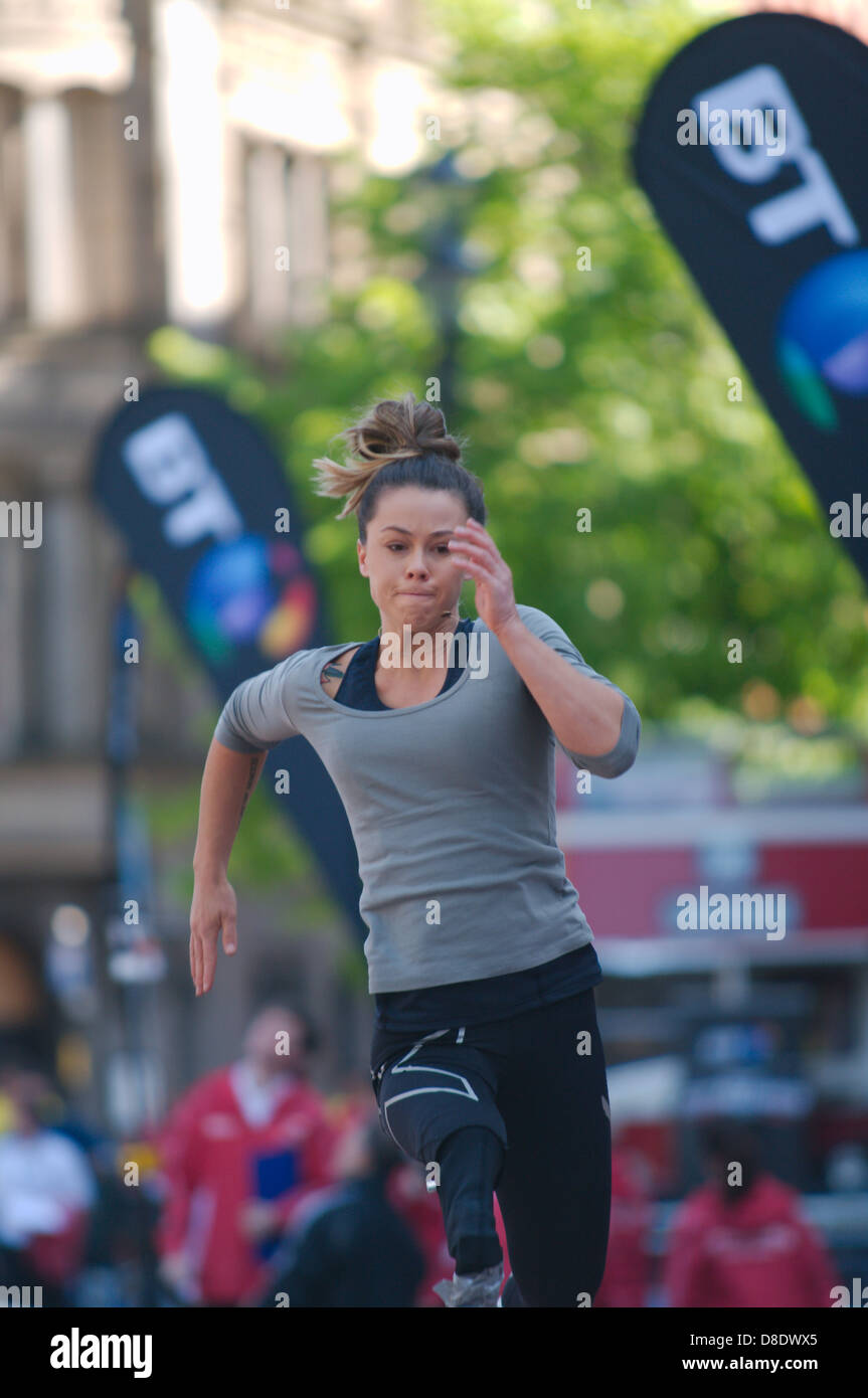 Kelly Cartwright of Australia warming up for the long jump at the BT ...