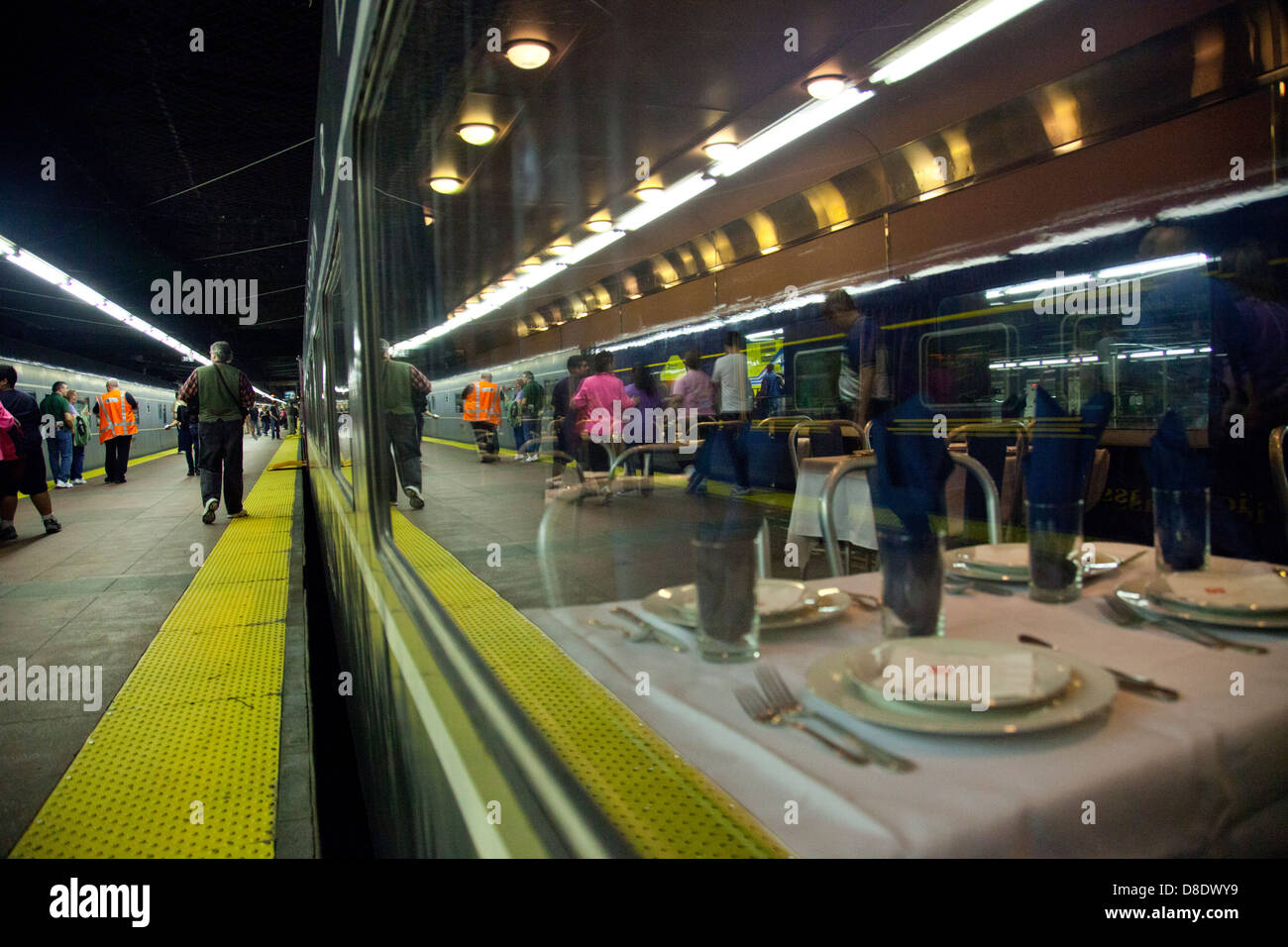 Grand Central Station Parade of trains event Stock Photo - Alamy